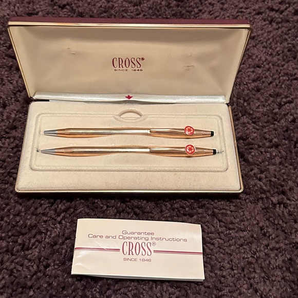cross | Office | Vintage Cross Pen And Pencil Set With The Recycler ...